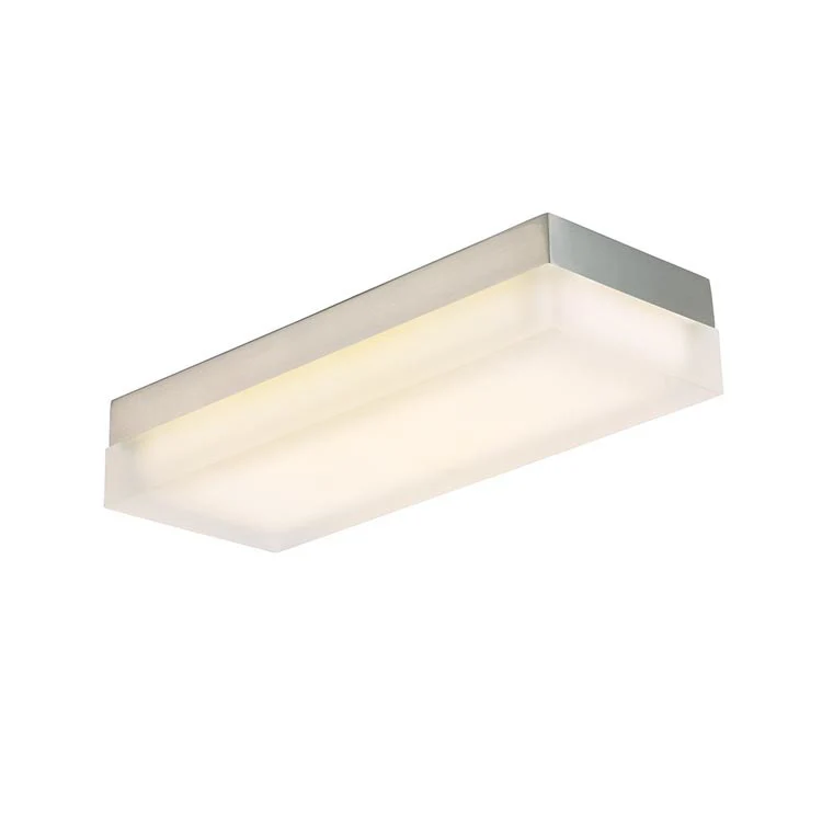 Dice Single-Light 14" LED Rectangular Flush Mount Ceiling Fixture 3000K ...
