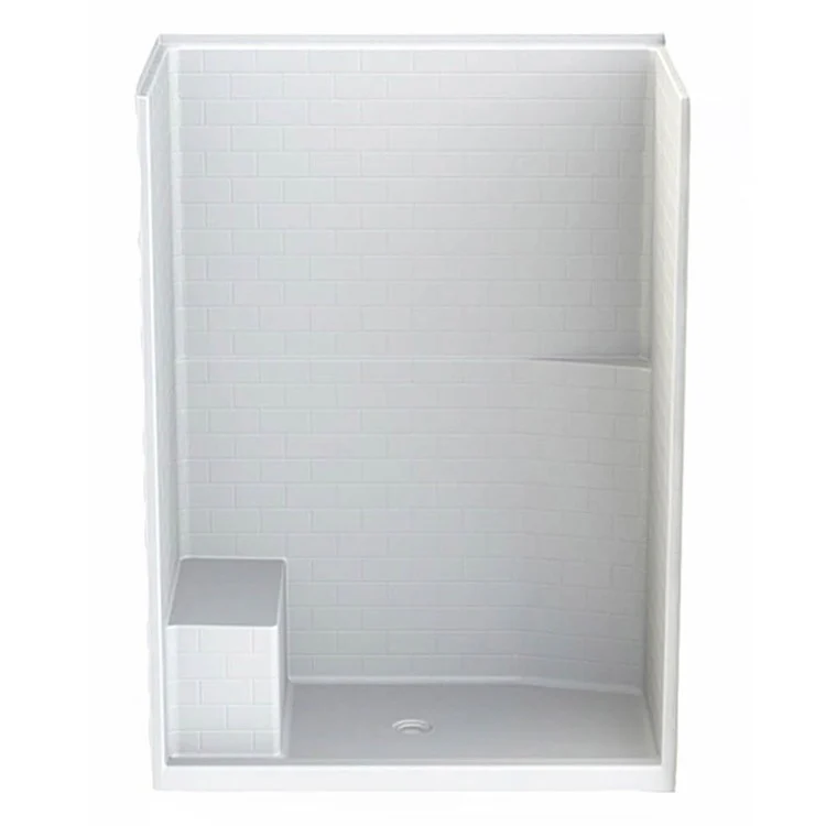 Shower Module 60 x 35-1/4 x 81-1/4 Inch AcrylX White 1 Pieces Left Hand ...