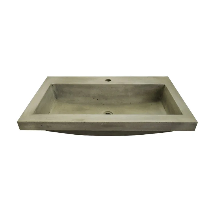 Trough 3019 30" Rectangular NativeStone Drop-In Bathroom Sink in Earth ...